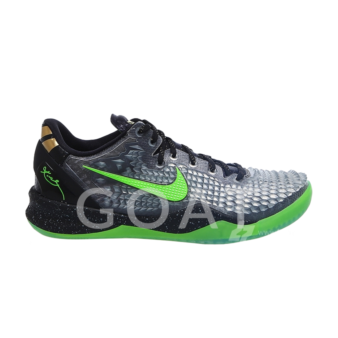 Kobe 8 System SS 'Christmas' - Nike - 639522 001 - blck/elctrc grn-cl ...