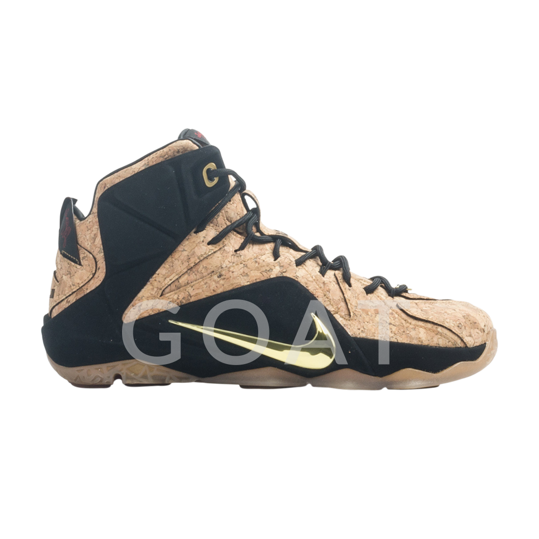 LeBron 12 EXT 'Cork' - Nike - 768829 100 - HAZLENUT/METALLIC GOLD-BLACK ...
